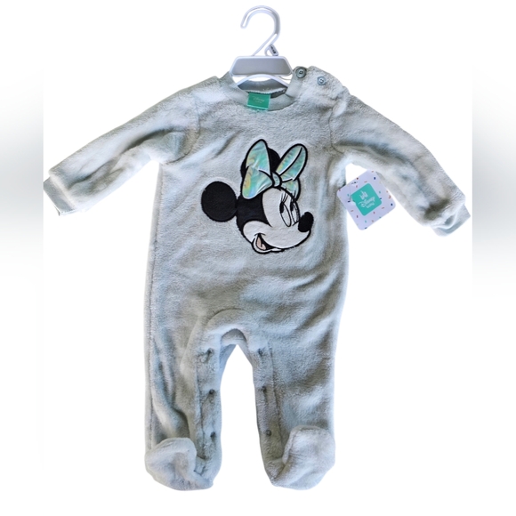 Disney | One Pieces | Disney Baby Minnie Mouse Plush Fleece Sleeper ...